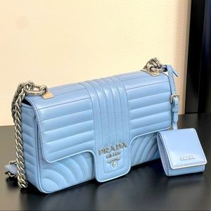 Prada | Bags | Baby Blue Prada Milano Bag | Poshmark
